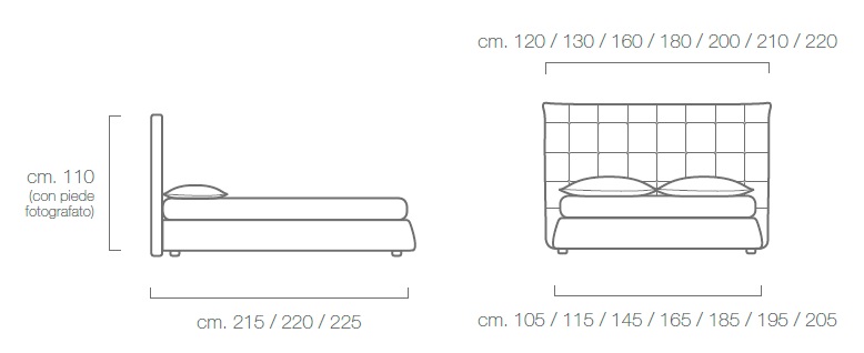 LETTO MATRIMONIALE CON CONTENITORE “BROOKLYN” – letti e letti
