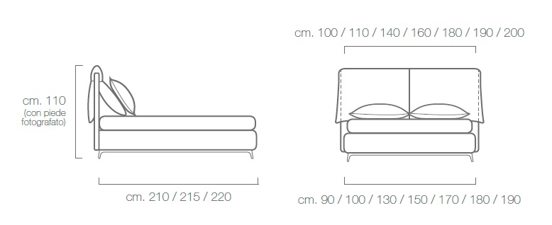 LETTO MATRIMONIALE CON CONTENITORE “DELTA” – letti e letti