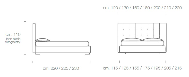 LETTO MATRIMONIALE CON CONTENITORE “MIKE” – letti e letti